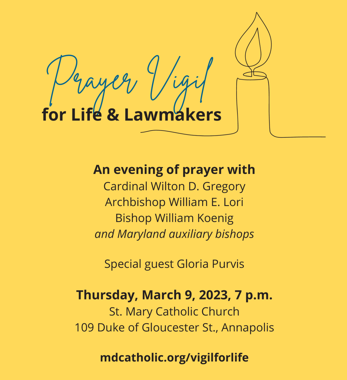 Cdl Wilton Gregory, Gloria Purvis to help lead pro-life vigil in Maryland