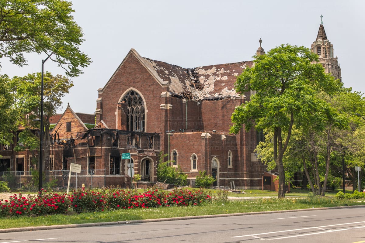 Fire damages former Detroit church linked to Black Catholics